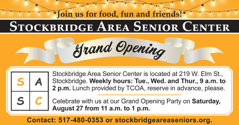Stockbridge Area Senior Center is celebrating their Grand Opening: Sat ...