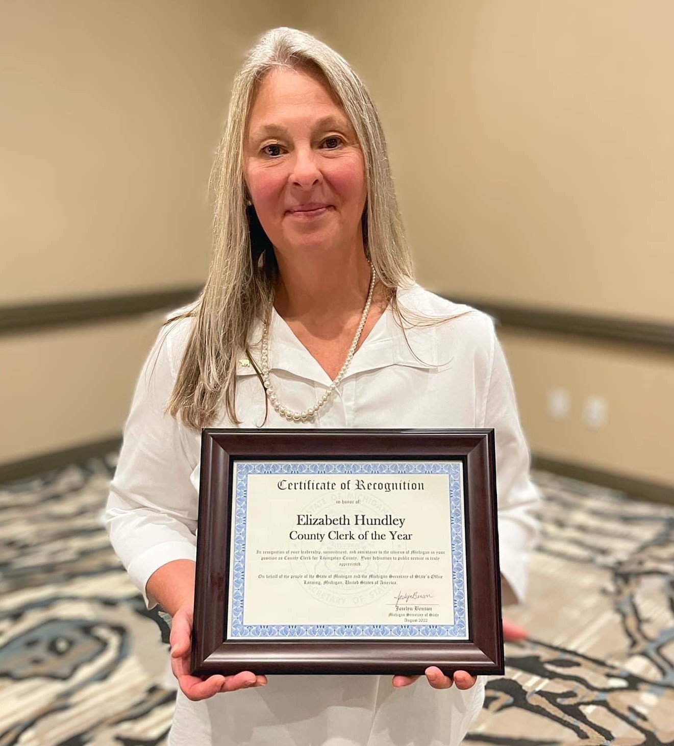 Hundley named Michigan County Clerk of the Year