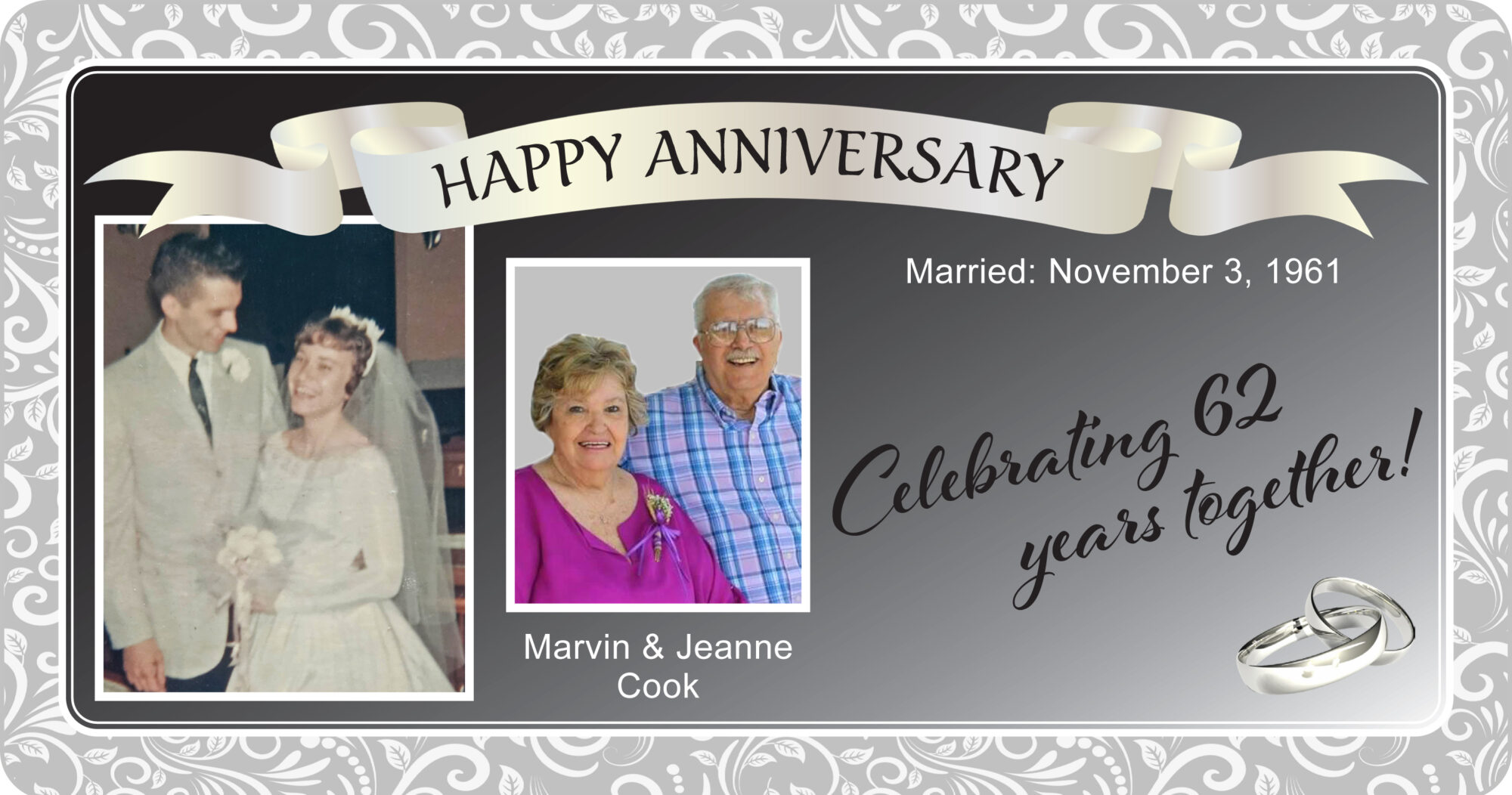 Marvin and Jeanne Cook are celebrating 62 years together