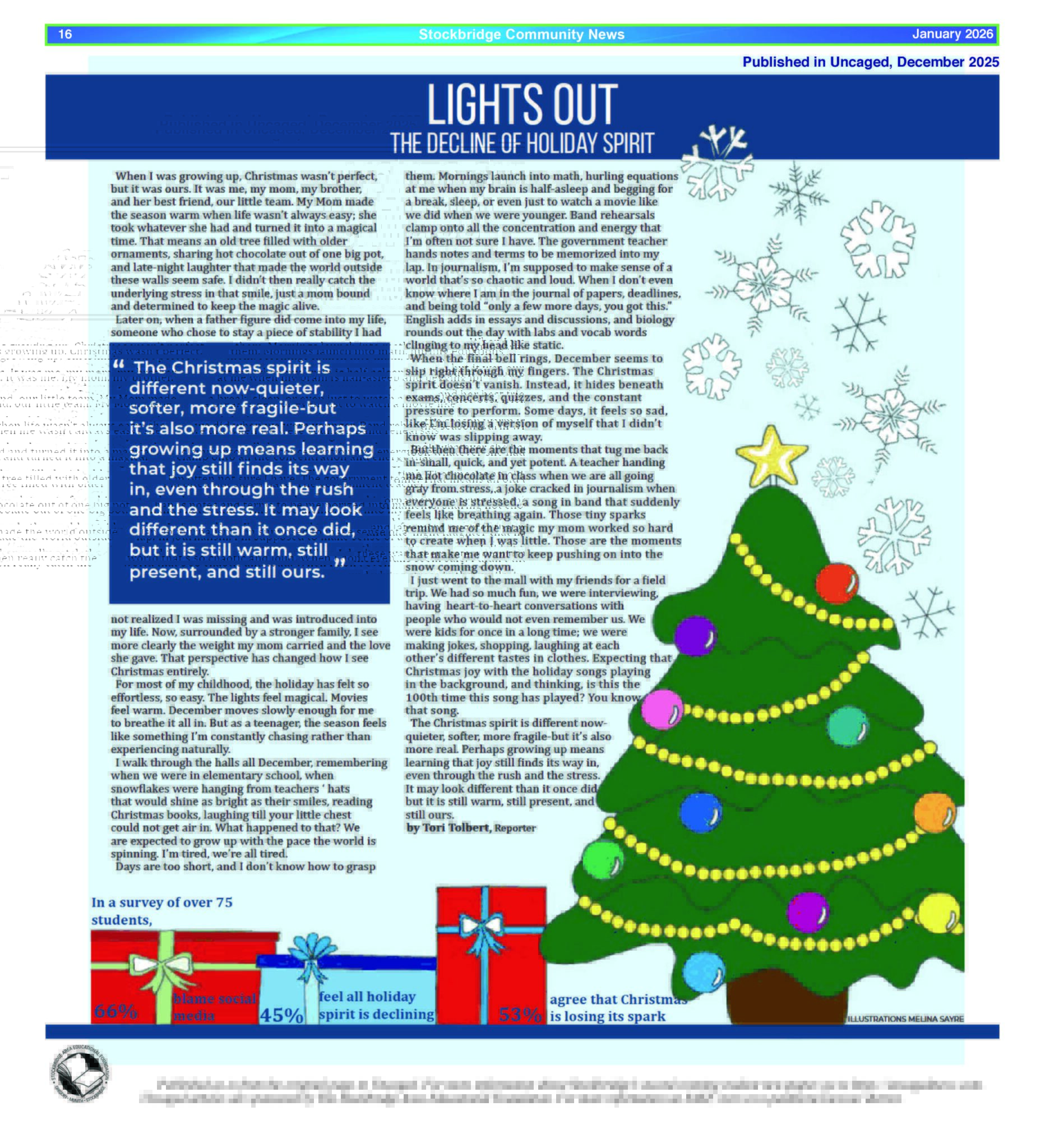 Uncaged Student News: Lights Out – The Decline of Holiday Spirit